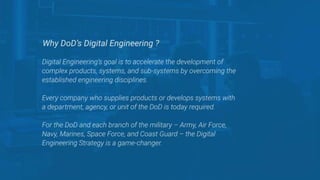 Model-Based Systems Engineering (MBSE) and Digital Engineering (DE) | PPT