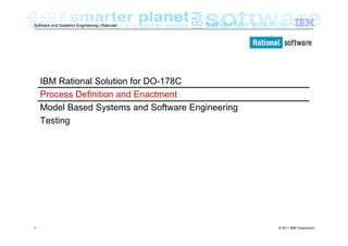 Model Based Systems and Software Engineering an overview of the IBM Rational solution | PPT