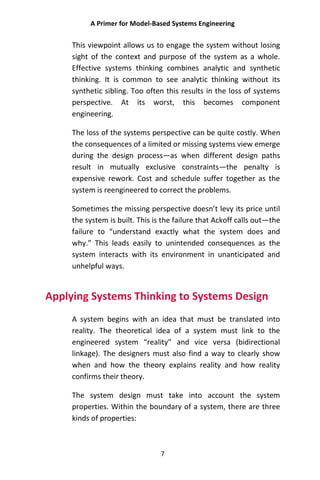 Model-Based System Engineering-Vitech | PDF