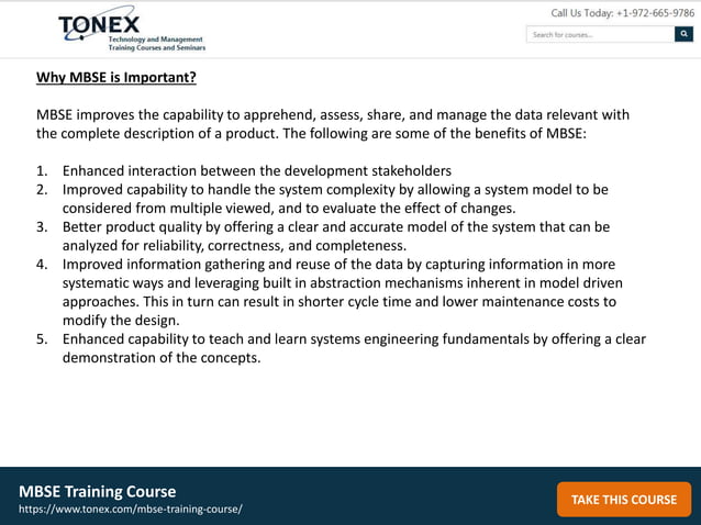 MBSE Training Course | PPTX