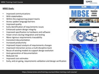 MBSE Training Crash Course : Tonex Training | PPTX | Civil Engineering ...