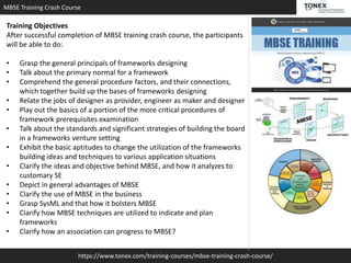 MBSE Training Crash Course - Presented by Tonex | PPTX
