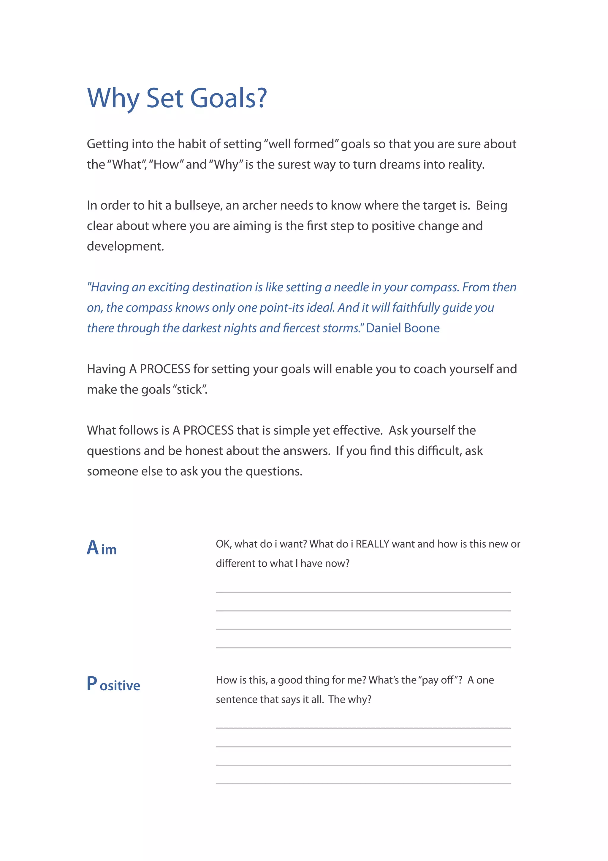 Goal Setting Workbook | PDF