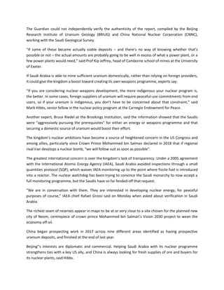 MBS Vision 2030 NEOM | Saudi Uranium Weapons | PDF | Commodities | Economy