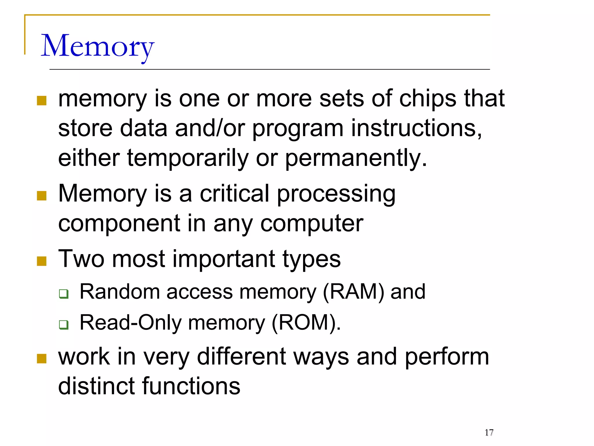 Types Of The Computer System And Processing Cycle | PPTX