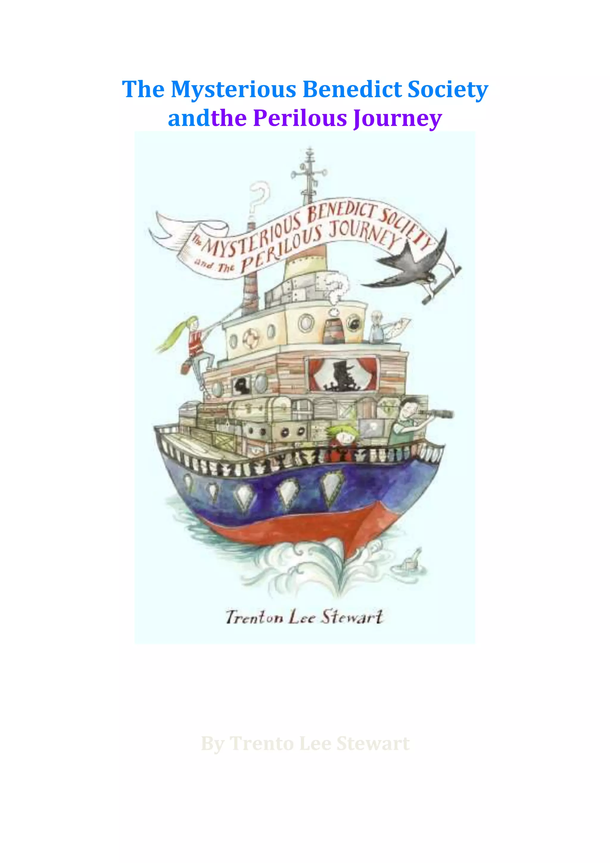 Mysterious Benedict Society and the Perilous Journey Reading Reflection ...