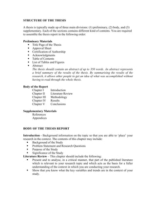 Mbs thesis format 470490 | PDF