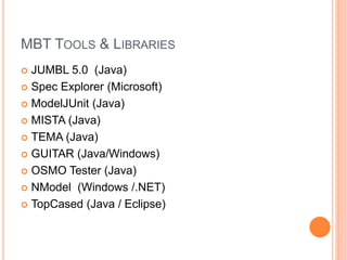 4th OIDC Meeting: Model Based Testing | PPT