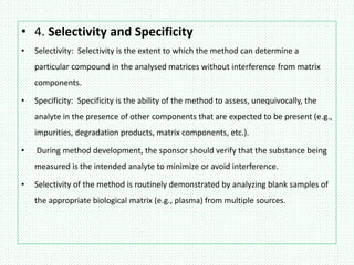bio analytical method validation usfda guidlines | PPTX