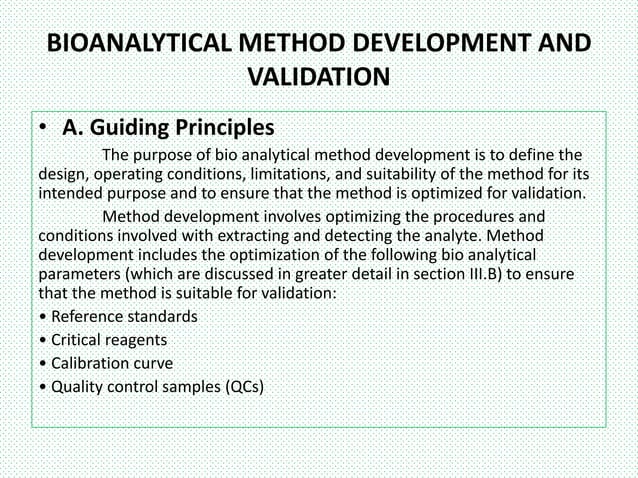 bio analytical method validation usfda guidlines | PPTX ...