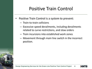 MBTA Green Line Positive Train Control Project | PDF