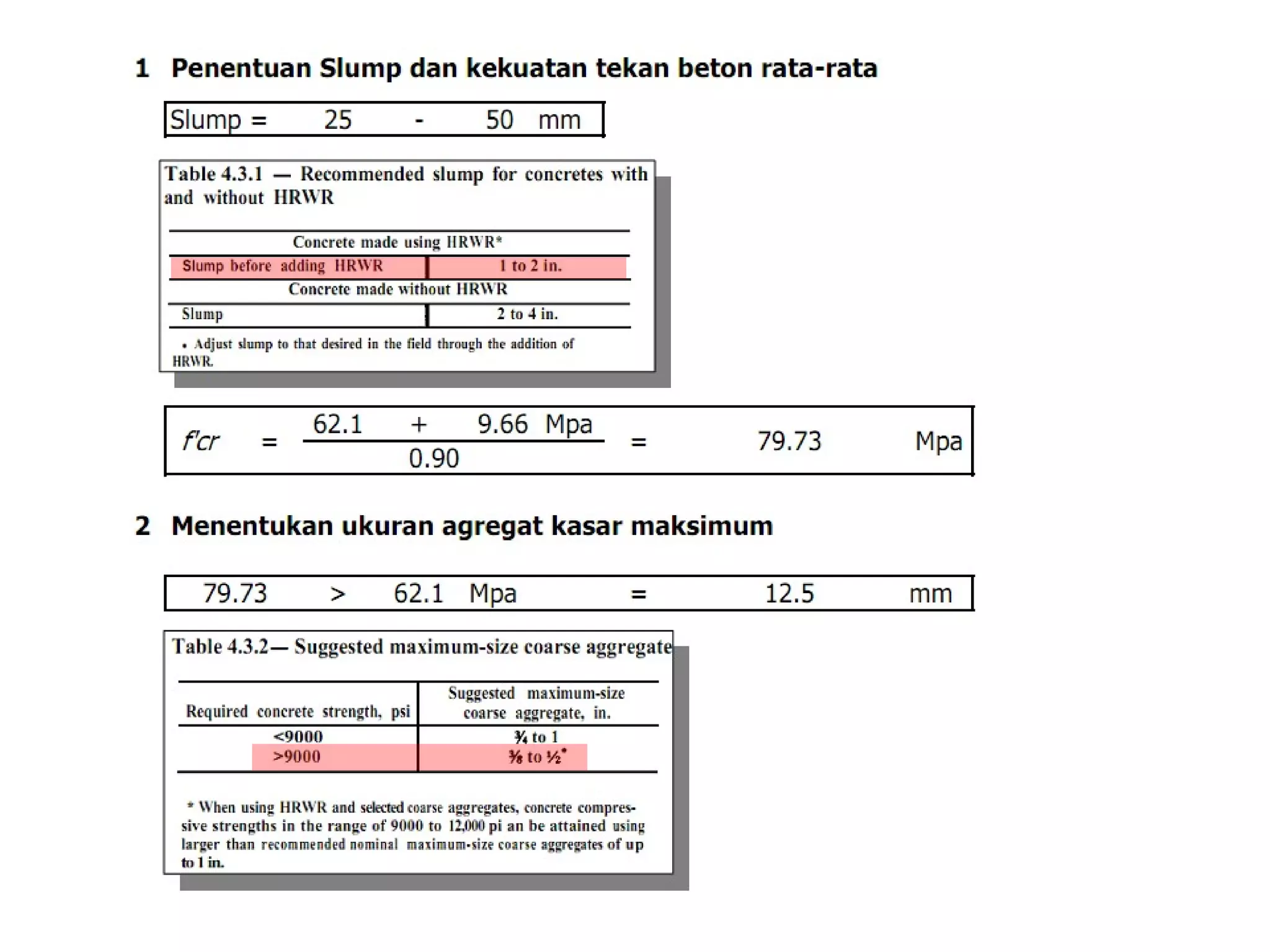 Perhitungan Beton Mutu Tinggi Metode ACI | PPT