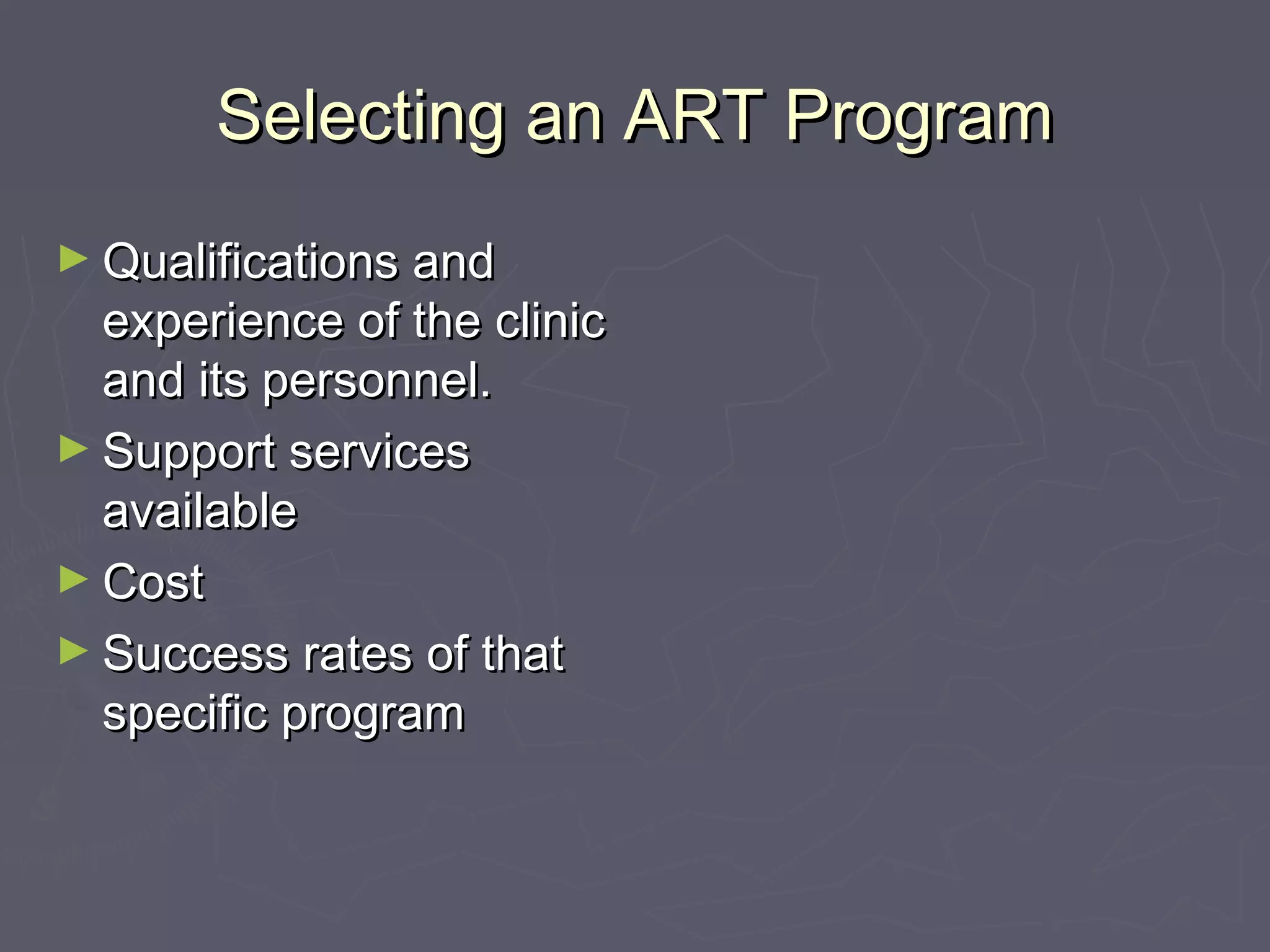 Assisted Reproduction Technology and its Technique | PPT