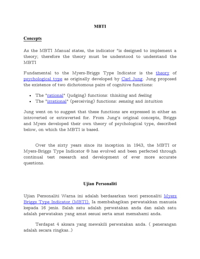 Mbti | DOC