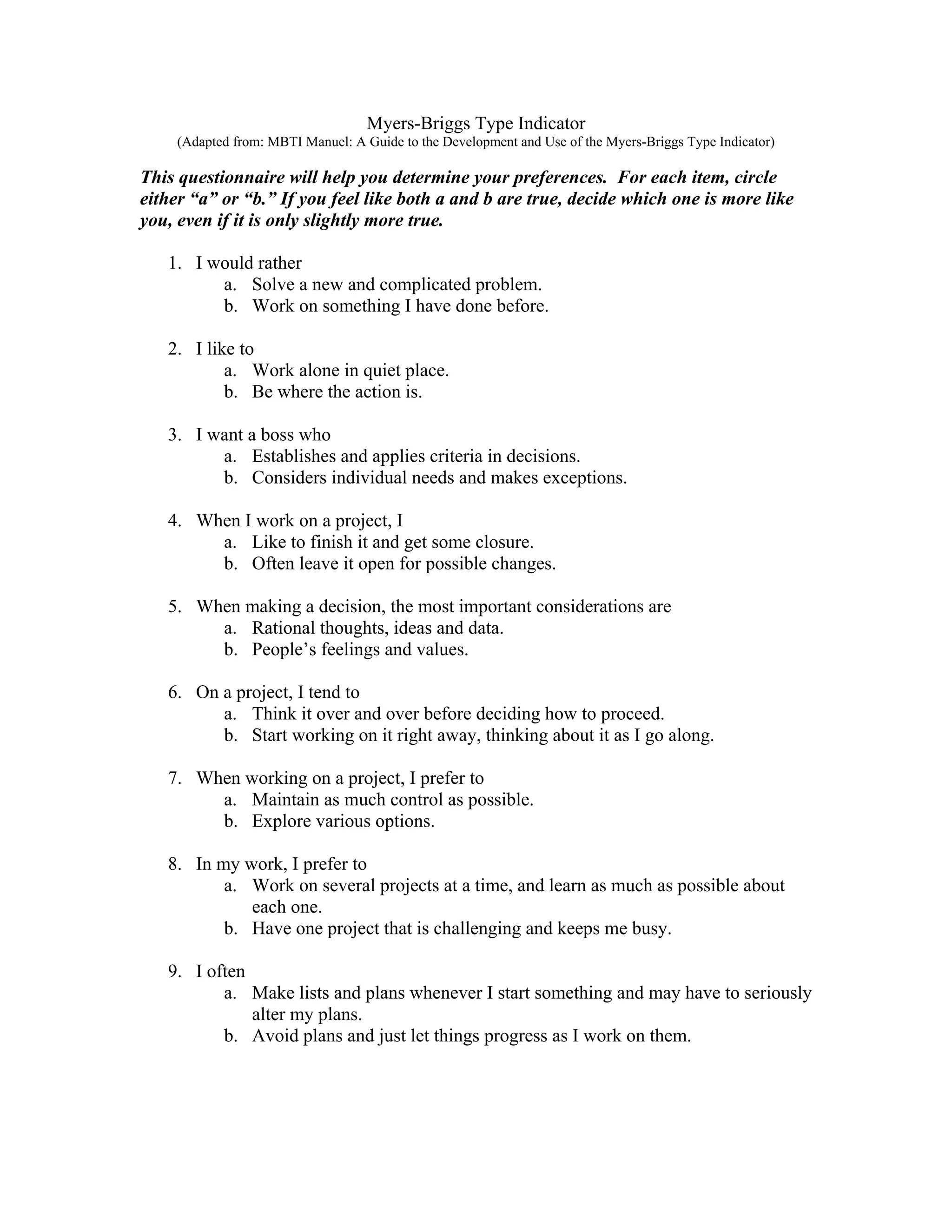 Mbti | PDF | Science