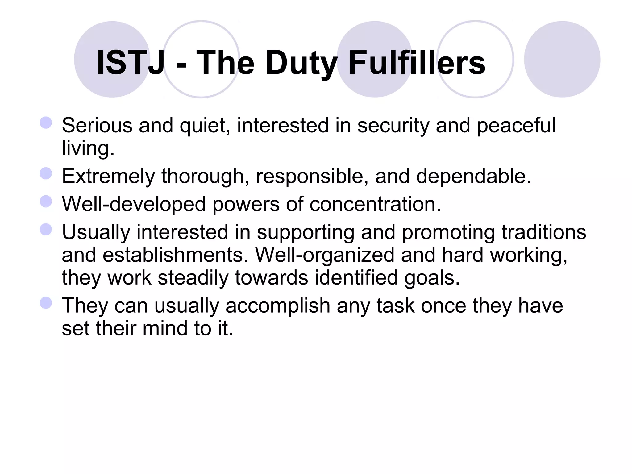 MBTI | PPT | Career Advice | Careers