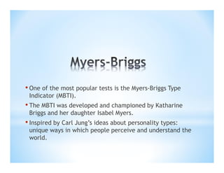 MBTI- Myers-Briggs Type Indicator | PDF