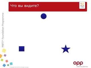 Вебинар "Управление на основе MBTI" | PPT