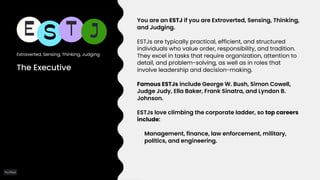 The Myers-Briggs Type Indicator (MBTI) and Career path | PDF