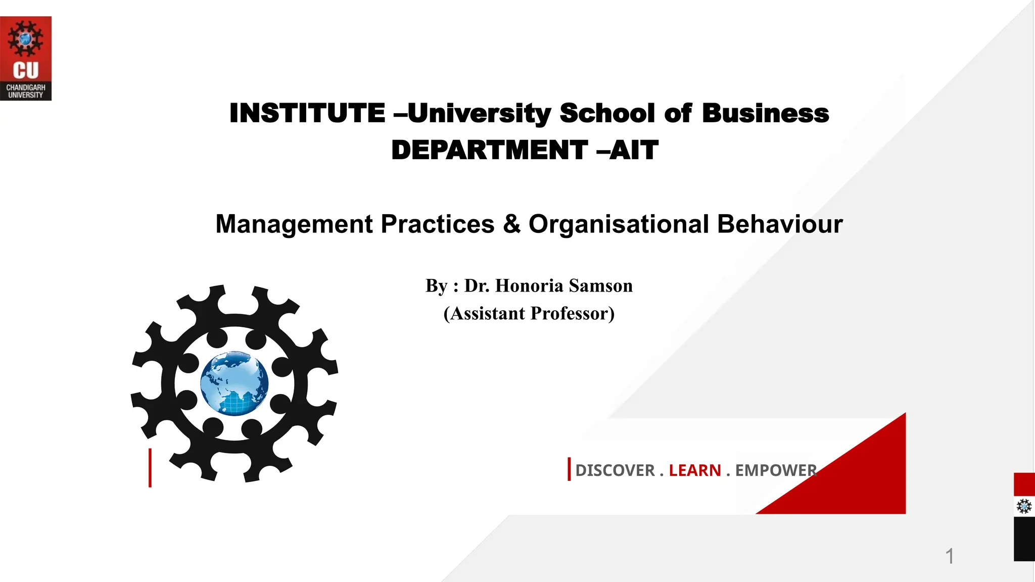 MBTI management practices and organisational behaviour | PPTX