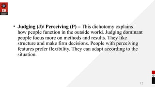 MBTI management practices and organisational behaviour | PPTX