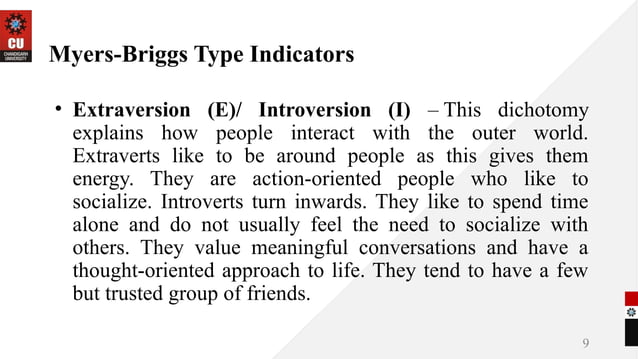MBTI management practices and organisational behaviour | PPTX