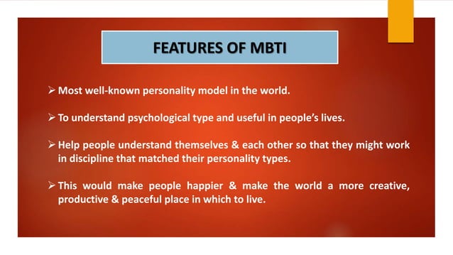 Myers Briggs Type Indicator. | PPT