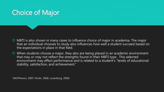 Mbti and academic success | PPTX