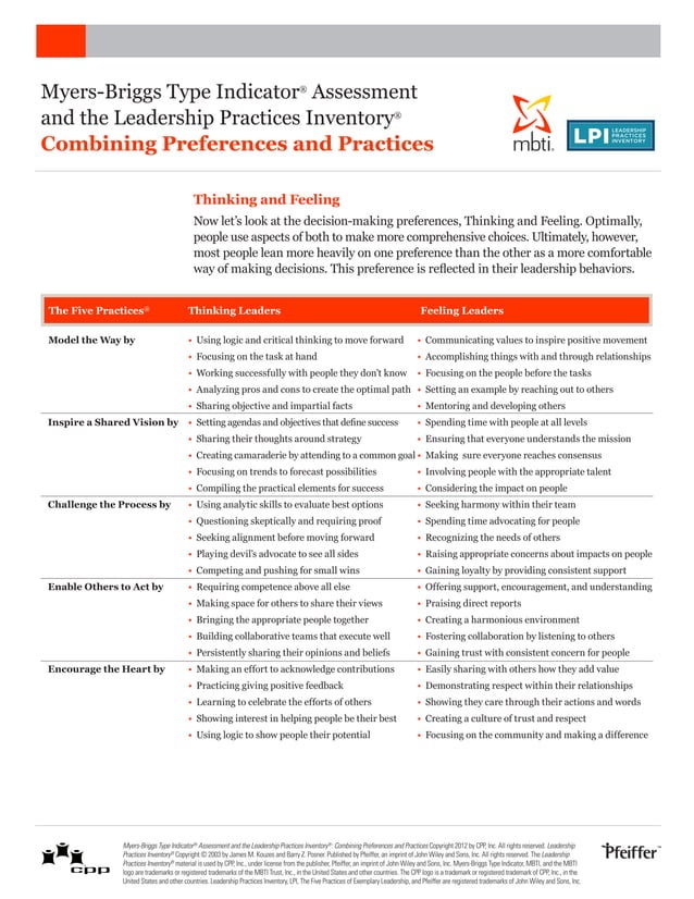 Mbti and lpi leadership plus report | PDF | Business Accounting ...