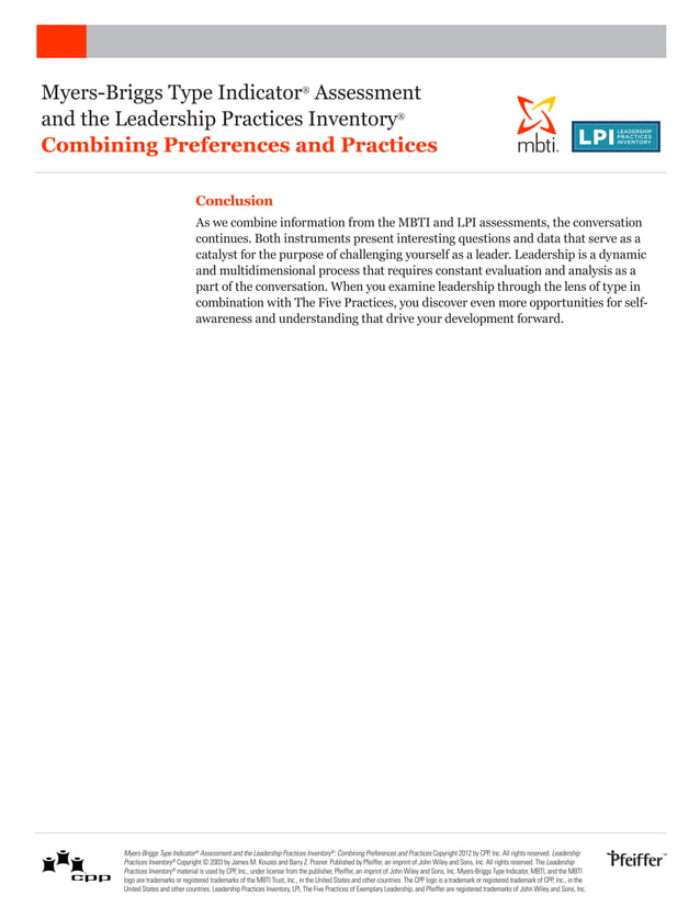 Mbti and lpi leadership plus report | PDF | Business Accounting ...