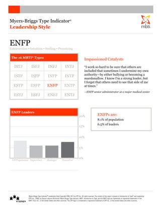 Mbti and lpi leadership plus report | PDF