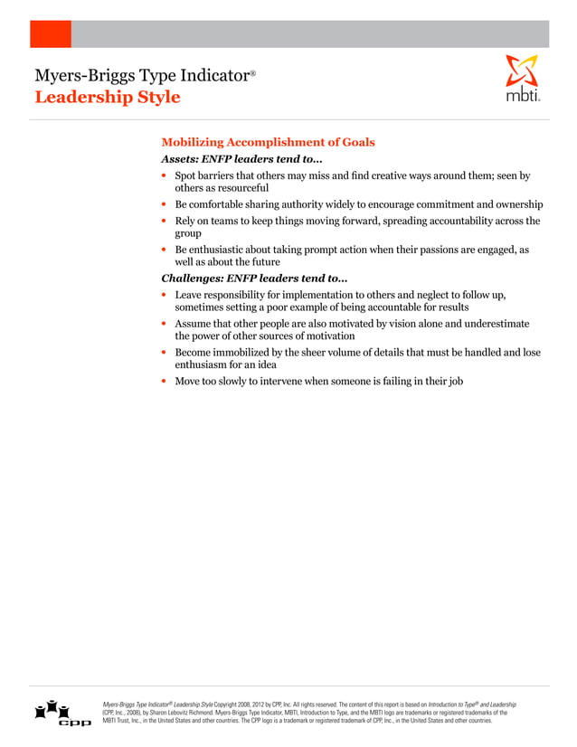 Mbti and lpi leadership plus report | PDF | Business Accounting ...