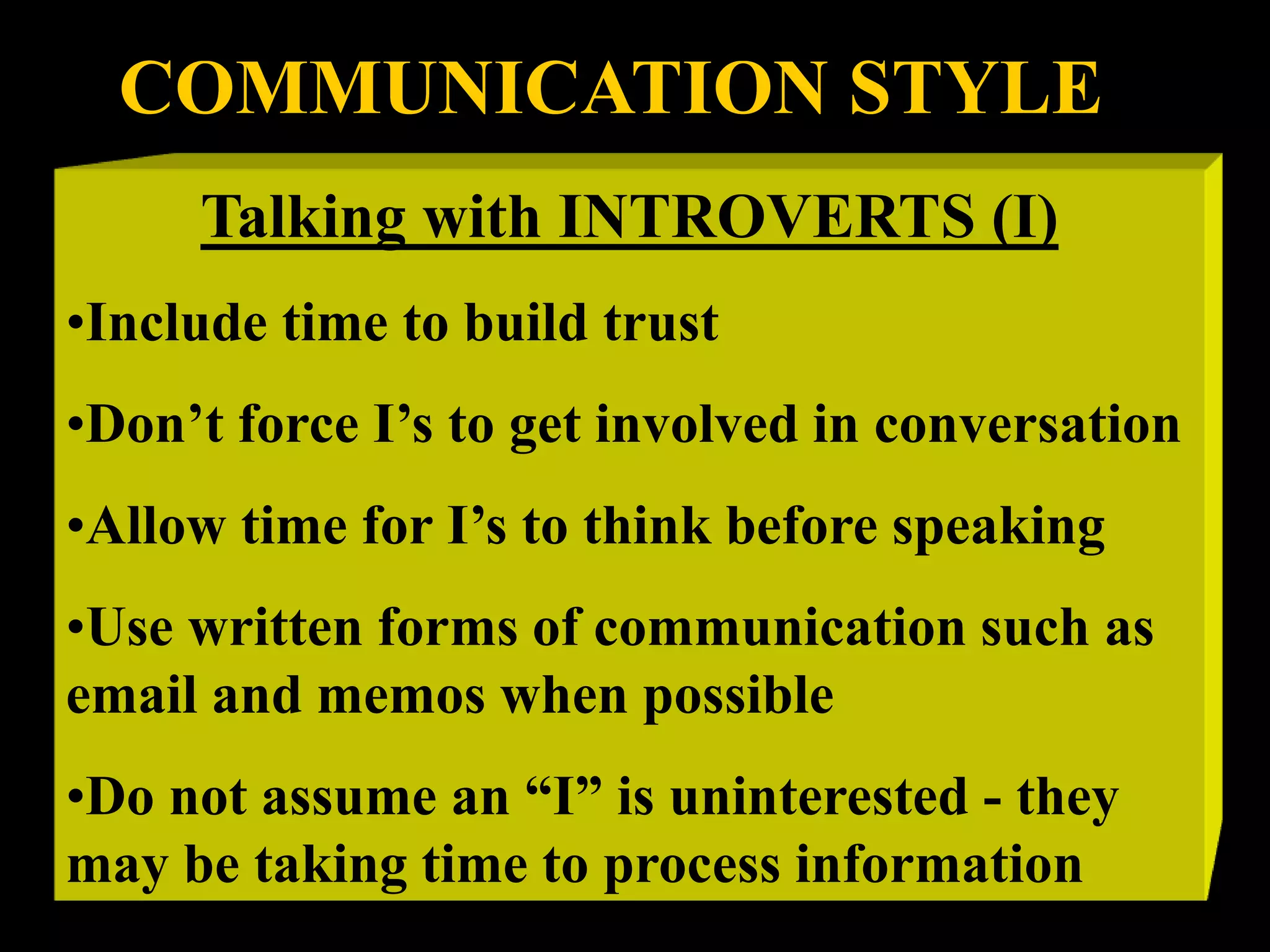 Understanding Myers Briggs to Improve Communications and Build on ...