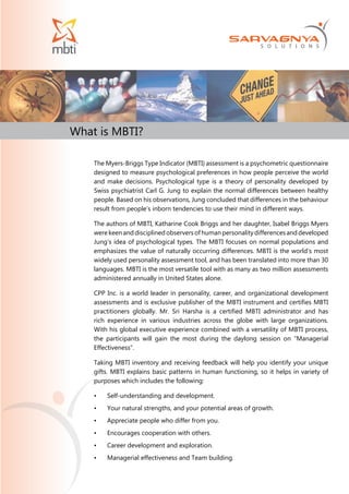 MBTI Workshop Dec 15 2011 Taj Vivanta Bangalore | PDF | Business ...