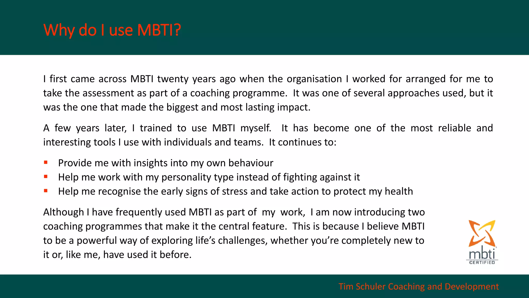 Mbti coaching | PPTX