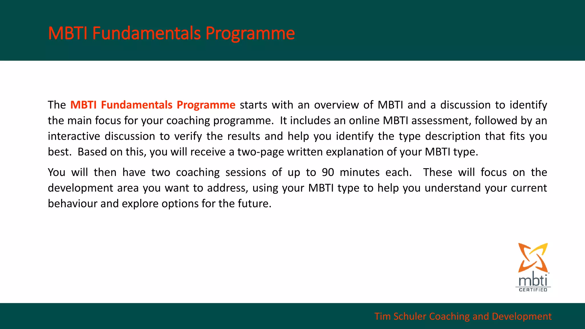 Mbti coaching | PPTX