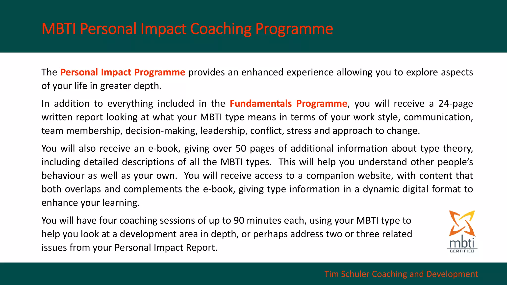 Mbti coaching | PPTX