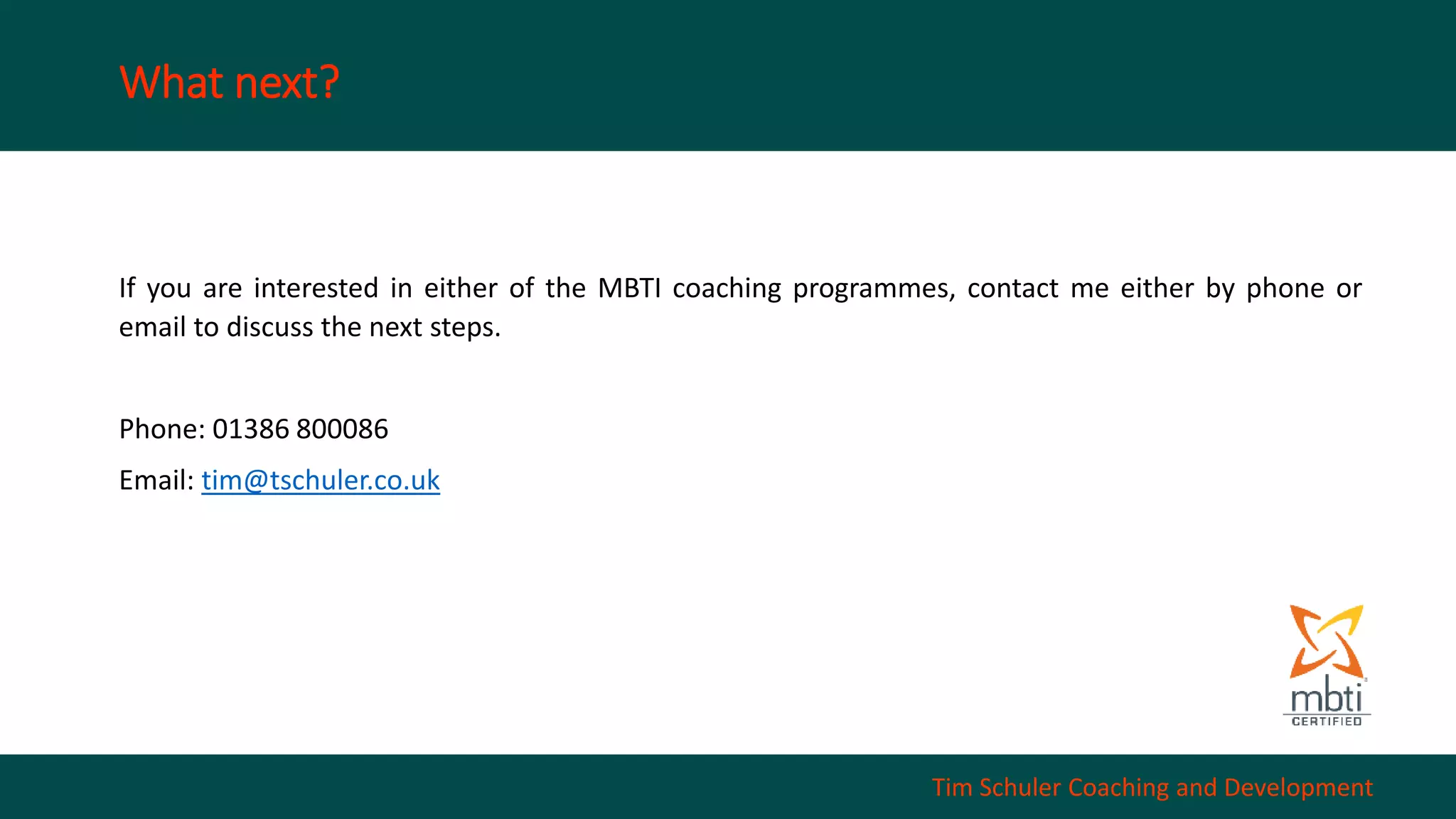 Mbti coaching | PPTX