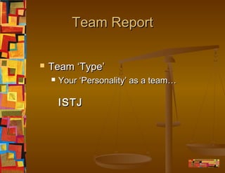 MBTI Team Workshop | PPT