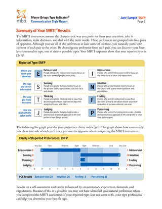 Mbti communication style report | PDF