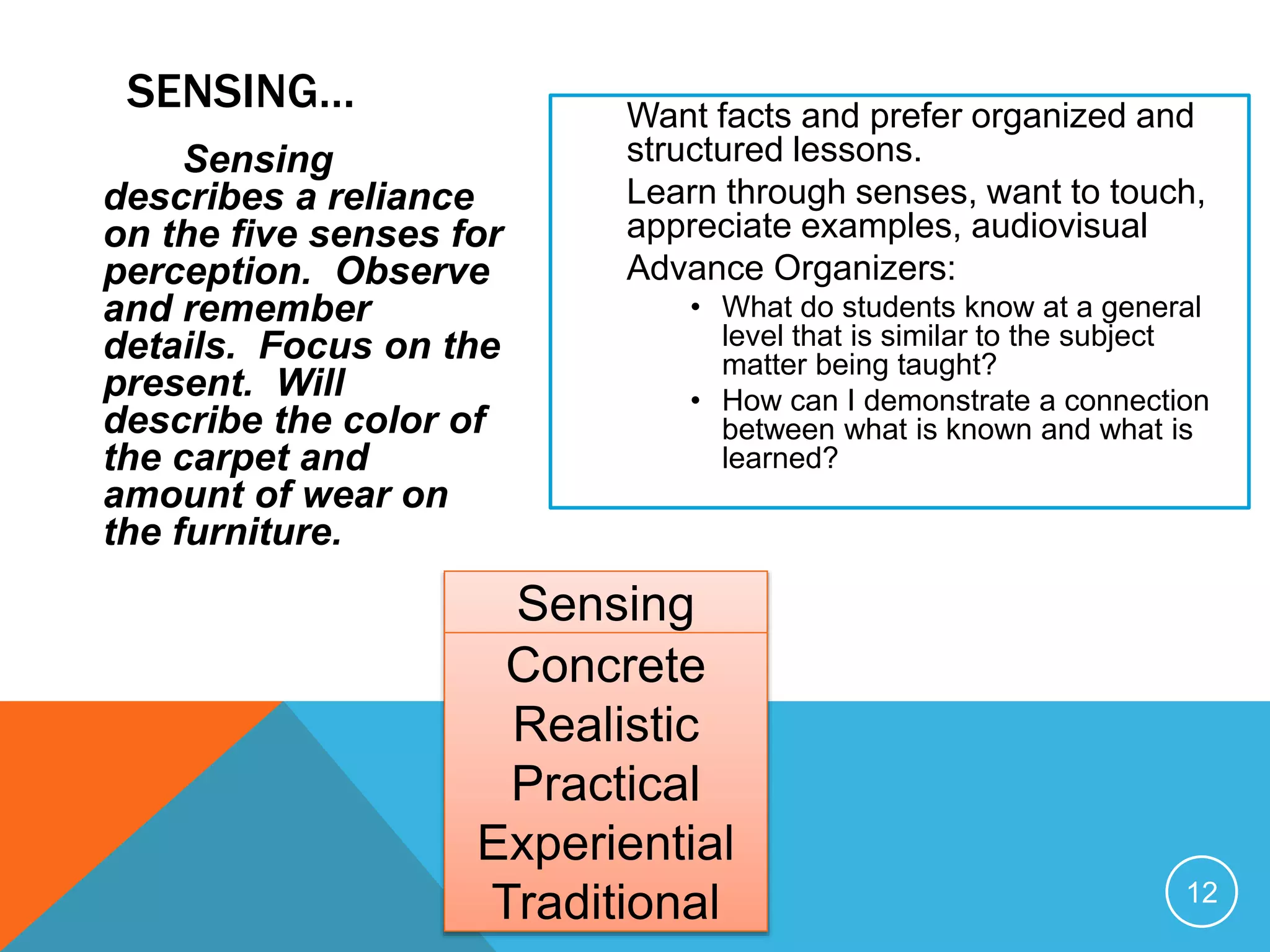 MBTI for Teachers | PPTX