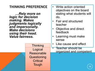 MBTI for Teachers | PPTX