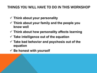 MBTI for Teachers | PPTX