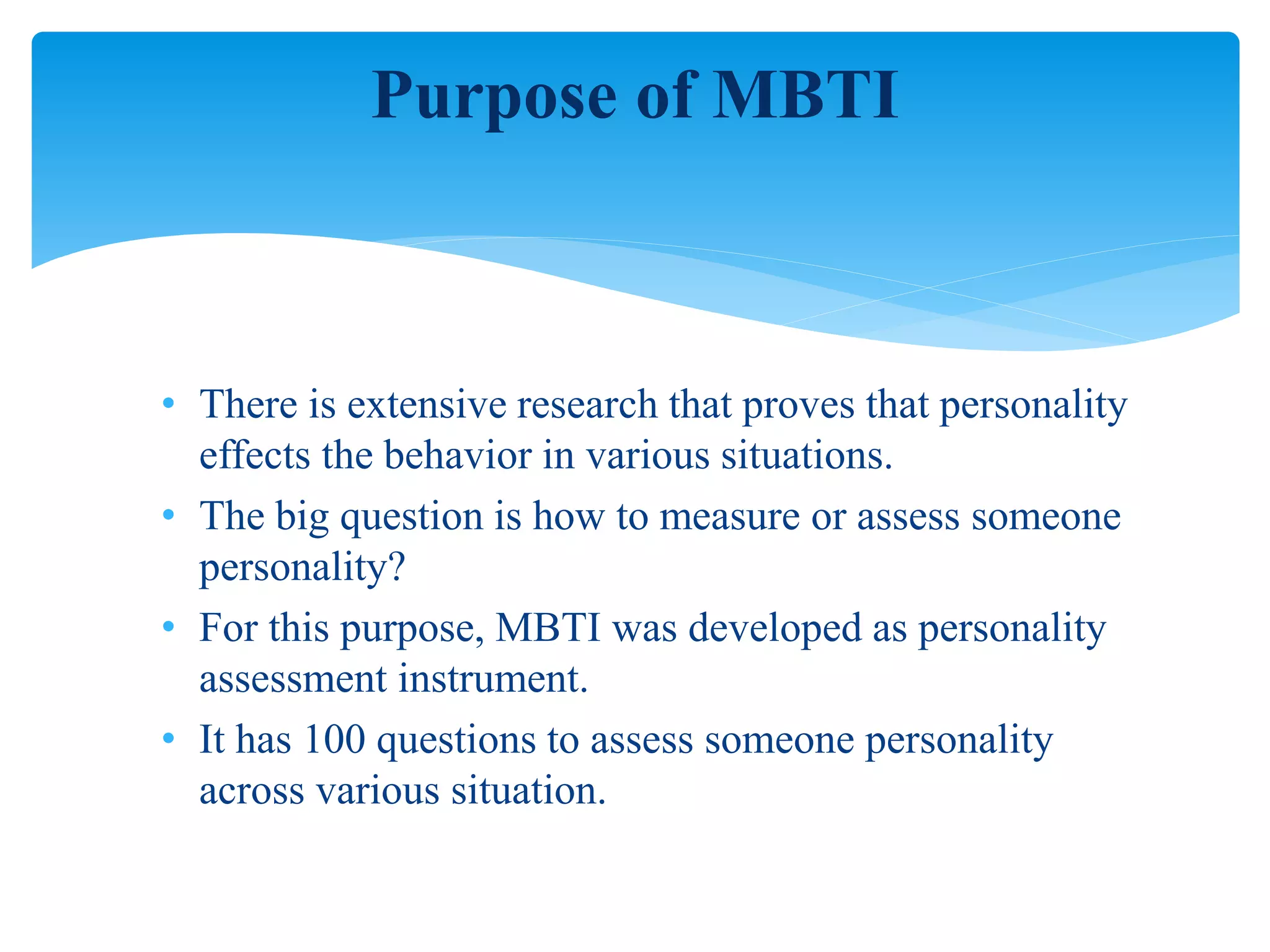 MBTI PERSONAILTY | PPTX