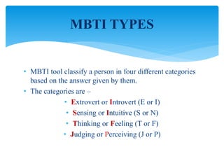 MBTI PERSONAILTY | PPTX