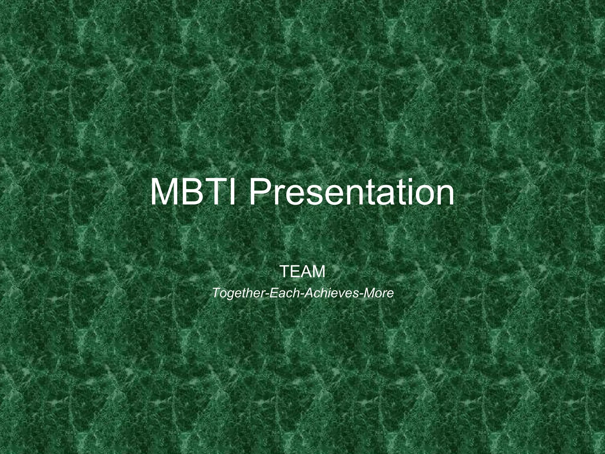 Mbti Presentation | PPS