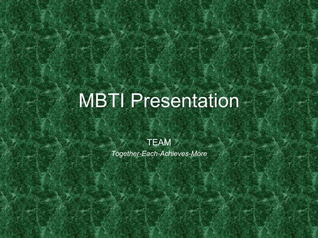 Mbti Presentation | PPS