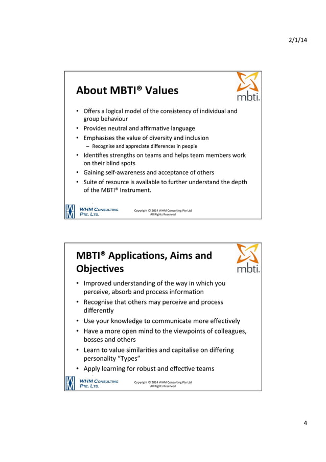 Overview of Myers-Briggs Type Indicator (MBTI) Instrument - What can it ...