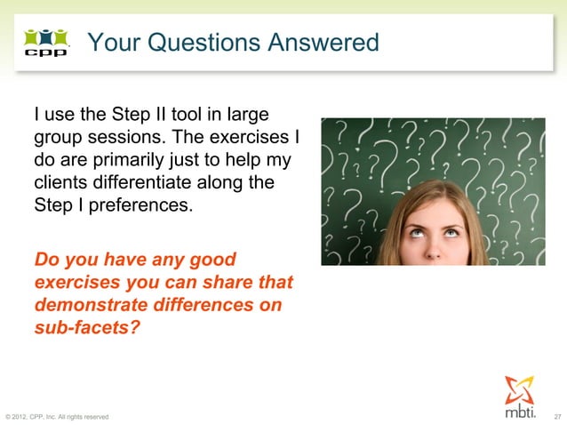Mbti Step Ii Forum Your Questions Answered Ppt