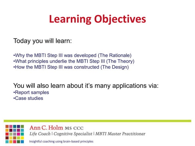 Mbti Step Iii 3 7 2011 | PPTX | Healthy Living